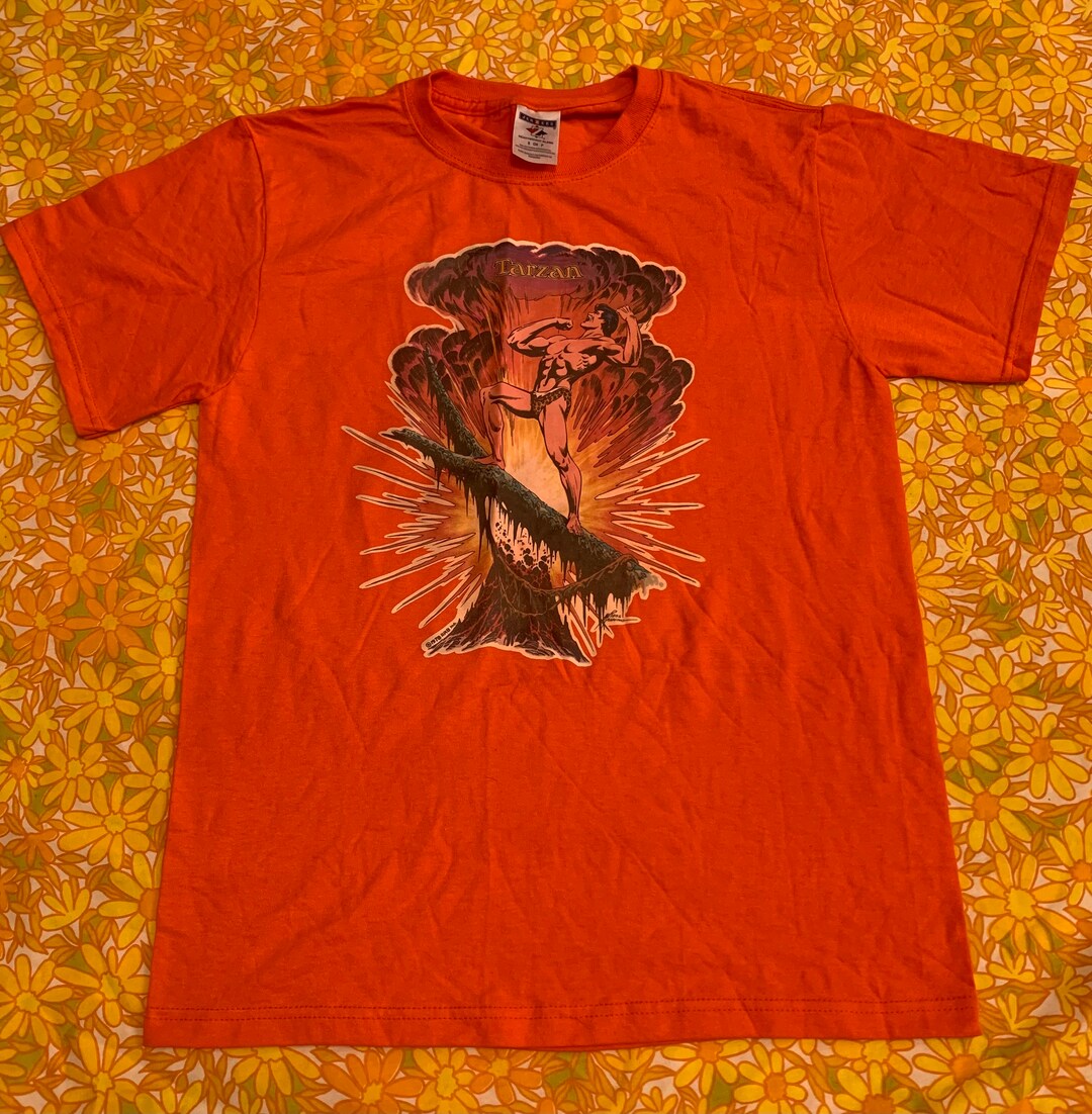 Tarzan Vintage Orange Shirt - Etsy