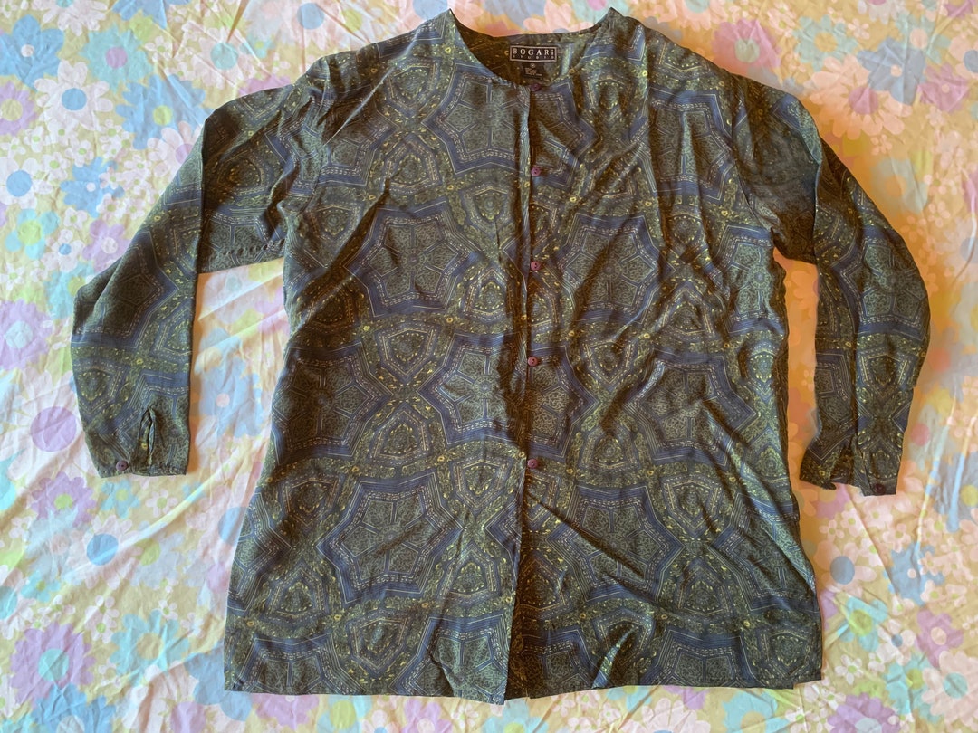 Bogari Studio Boho Silk Button-up - Etsy