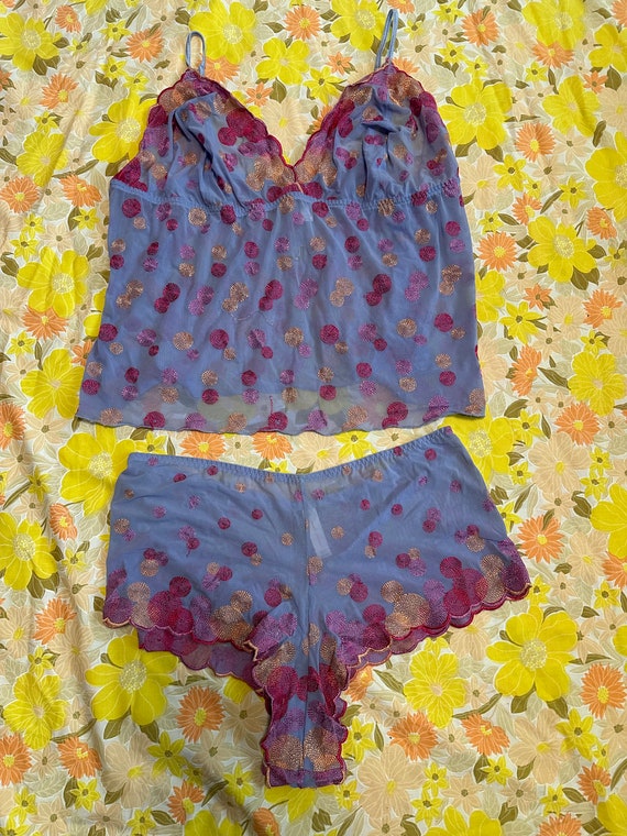 Cacique Purple And Pink Lingerie Set Gem