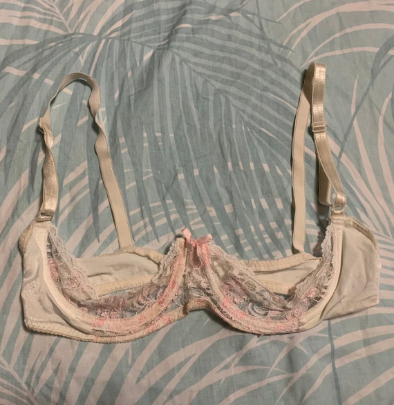 White Lacey Balconette Bra - Gem