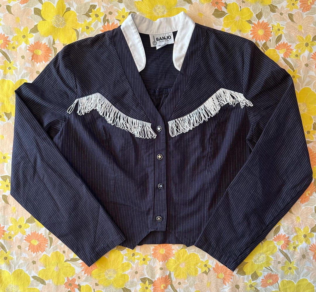 Banjo Black & White Rodeo Pearl Snap Shirt - Etsy