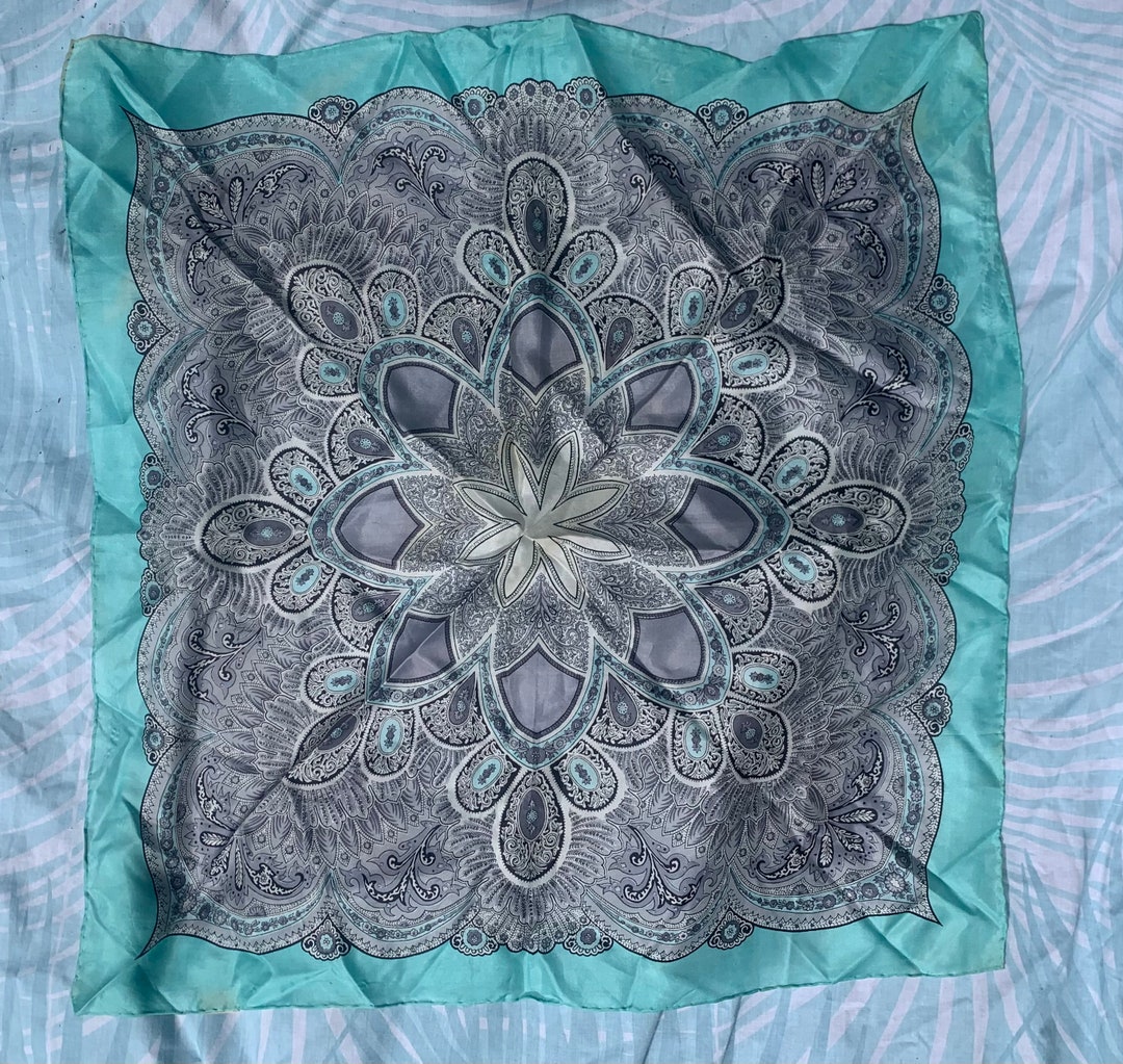 Glentex Teal Blue Scarf - Etsy