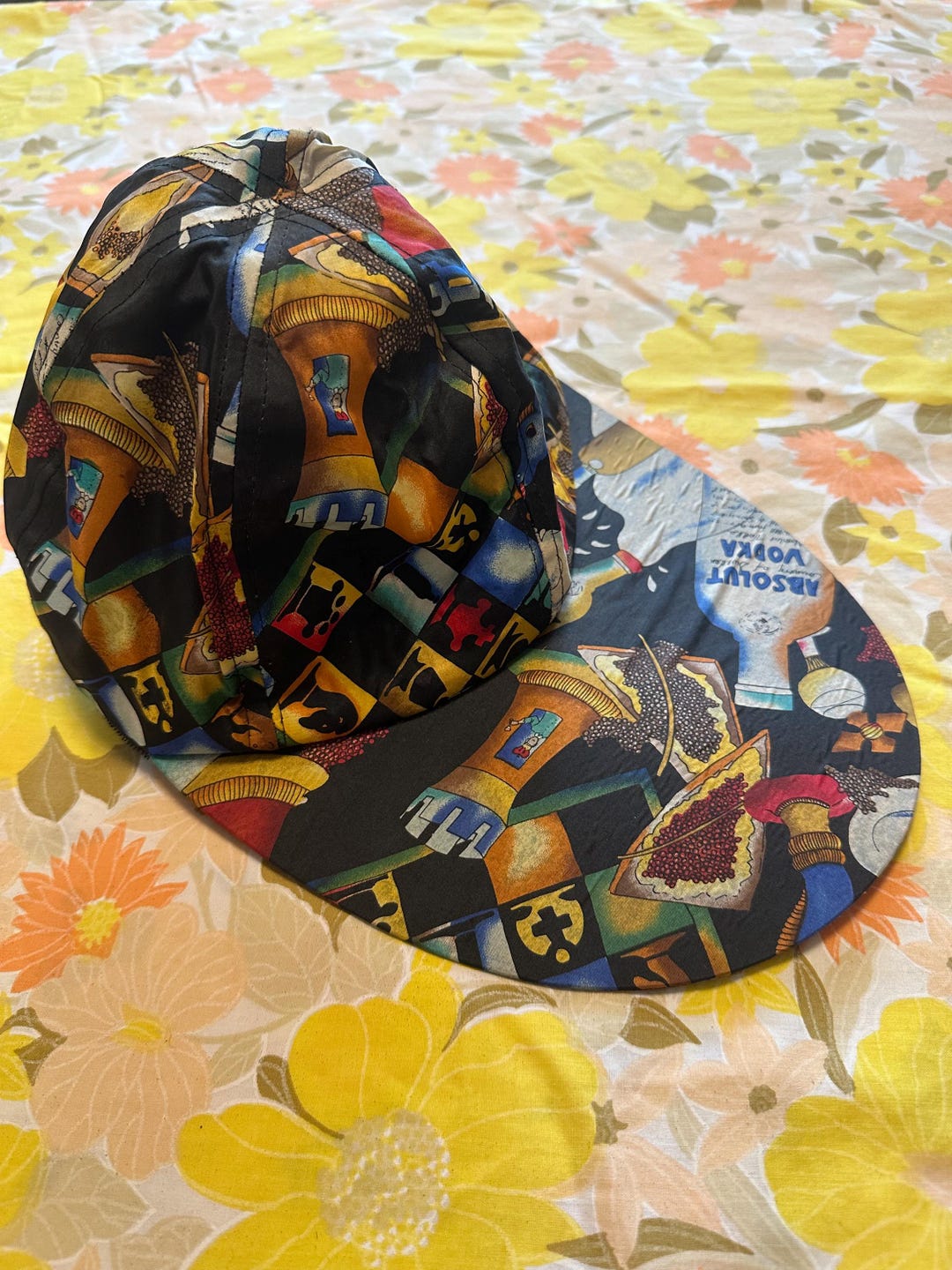 Nicole Miller Absolut Vodka Vintage Silk Long Bill Hat - Etsy