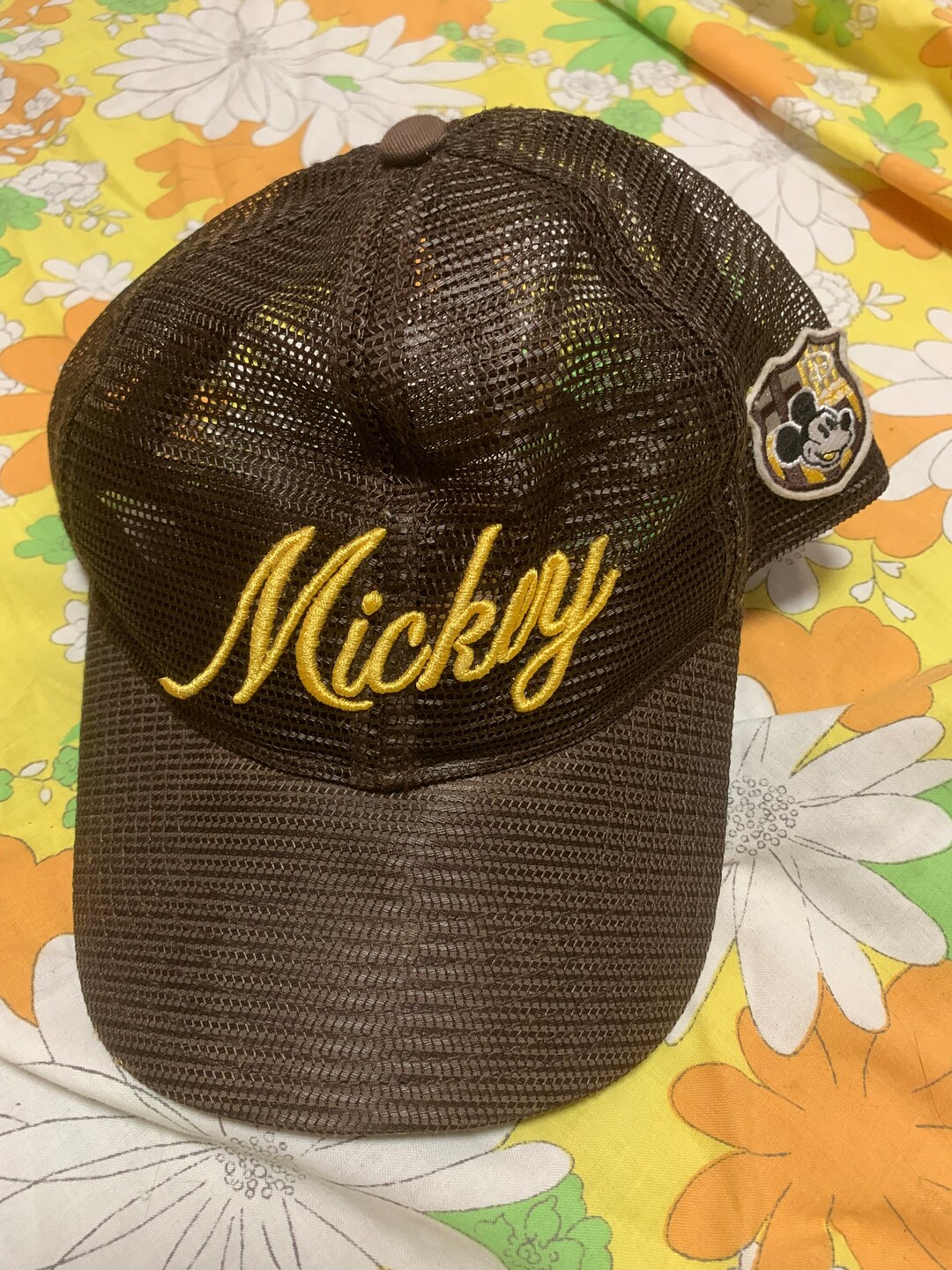 Disneyland Mickey Brown Mesh Hat - Etsy