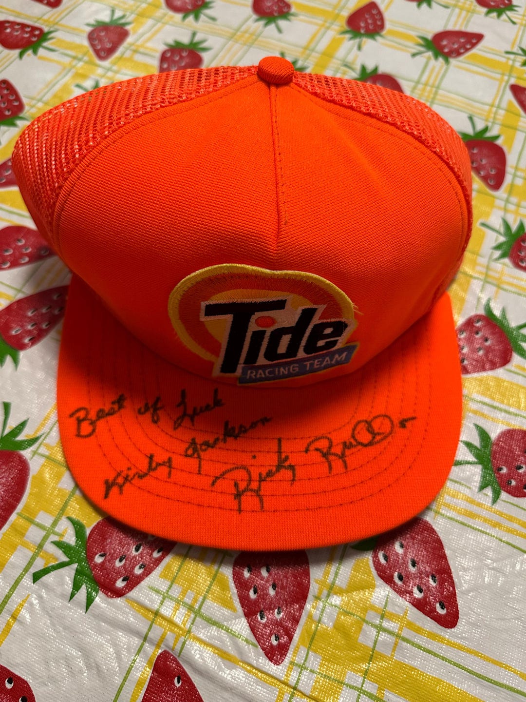 Tide Racing Team Orange Signed Ricky Rudd Hat - Etsy