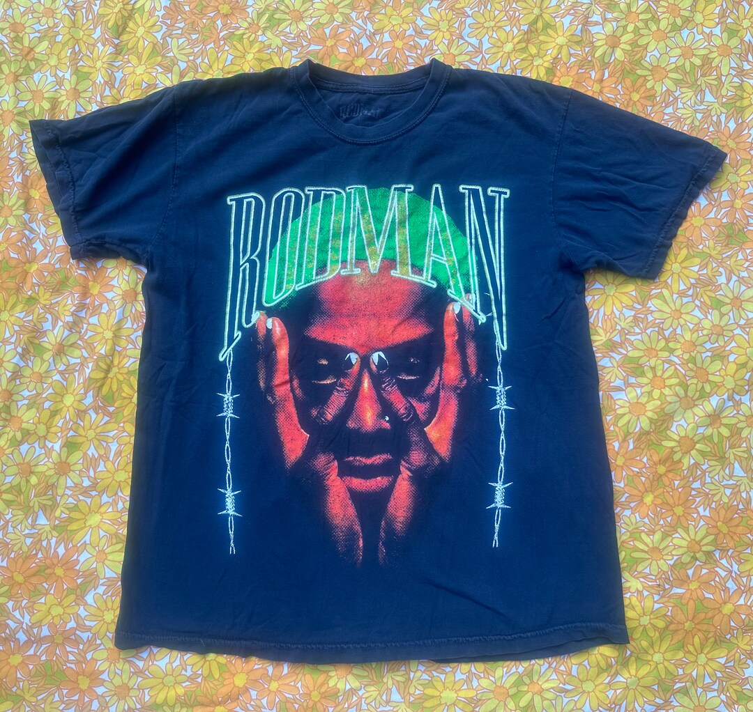 Dennis Rodman Vintage Black Tee - Etsy