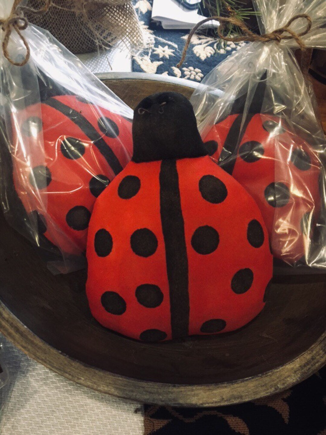 Primitive Lady Bug Bowl Fillers - Etsy