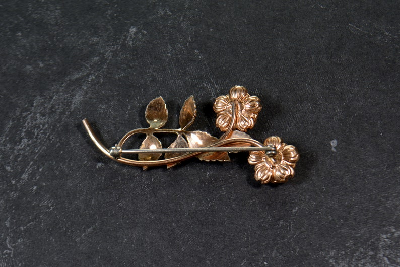 Vintage Krementz Brooch, Rose Lapel Pin, Krementz Jewelry, Gold ...