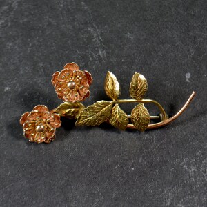 Vintage Krementz Brooch, Rose Lapel Pin, Krementz Jewelry, Gold ...