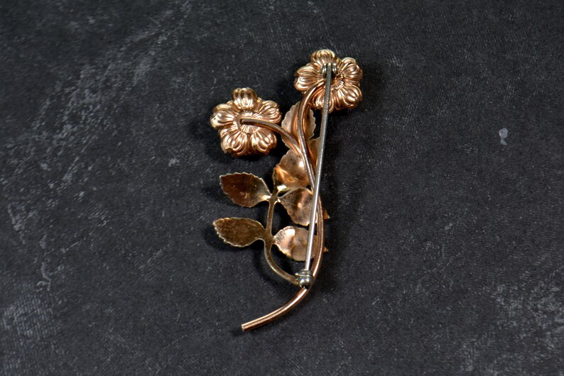 Vintage Krementz Brooch, Rose Lapel Pin, Krementz Jewelry, Gold ...