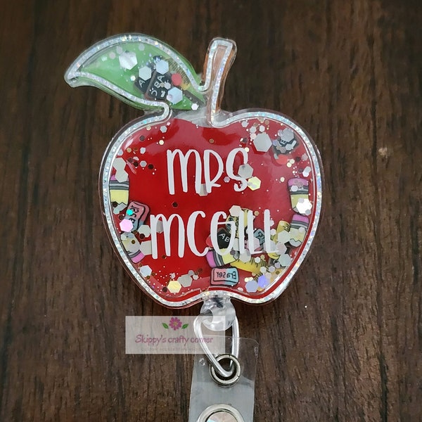 Teacher Badge Reel and Clip - Etsy