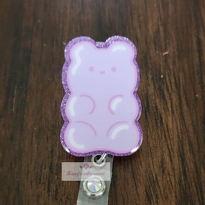 Purple Gummy Bear Badge Reel| Food Badge Reel| Medical Badge Reel ...