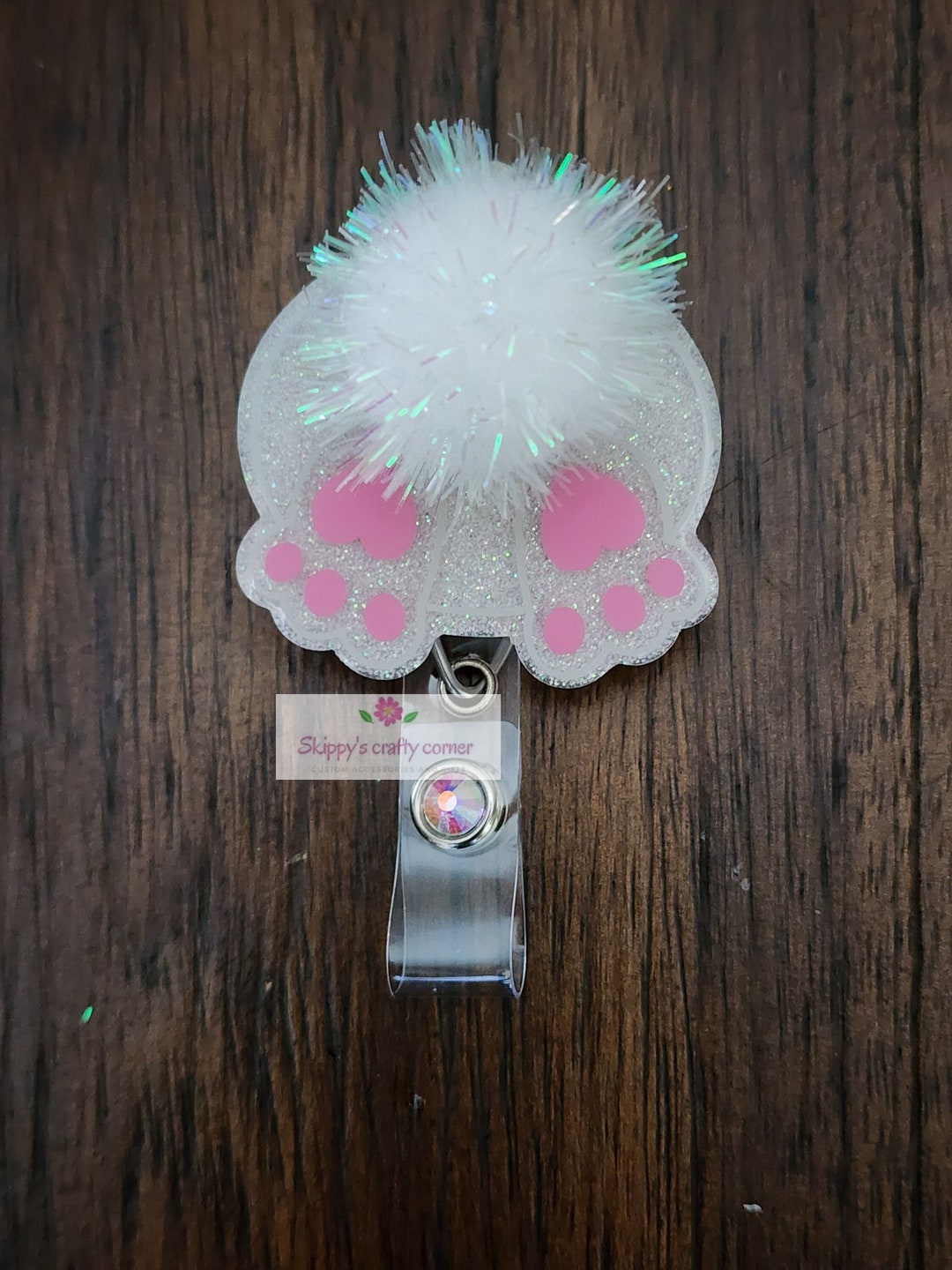 Bunny Butt Badge Reel| Bunny Badge Holder| Animal Badge Reel| Holiday ...