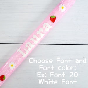 Personalized Strawberry Glitter Pen| Summer Pen| Nurse Pen| Glitter Pen ...