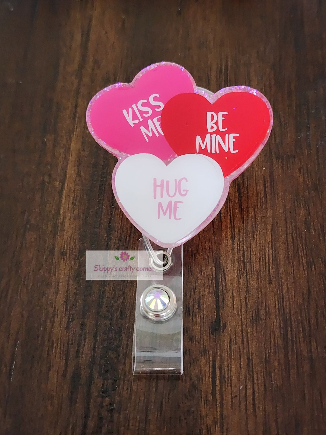 Conversation Badge Reel Valentines Badge Retractable Badge Id Holder ...