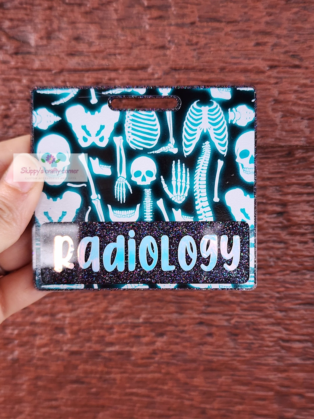 Skeleton Badge Buddy Xray Badge Buddy Badge Buddy Custom Personalized ...