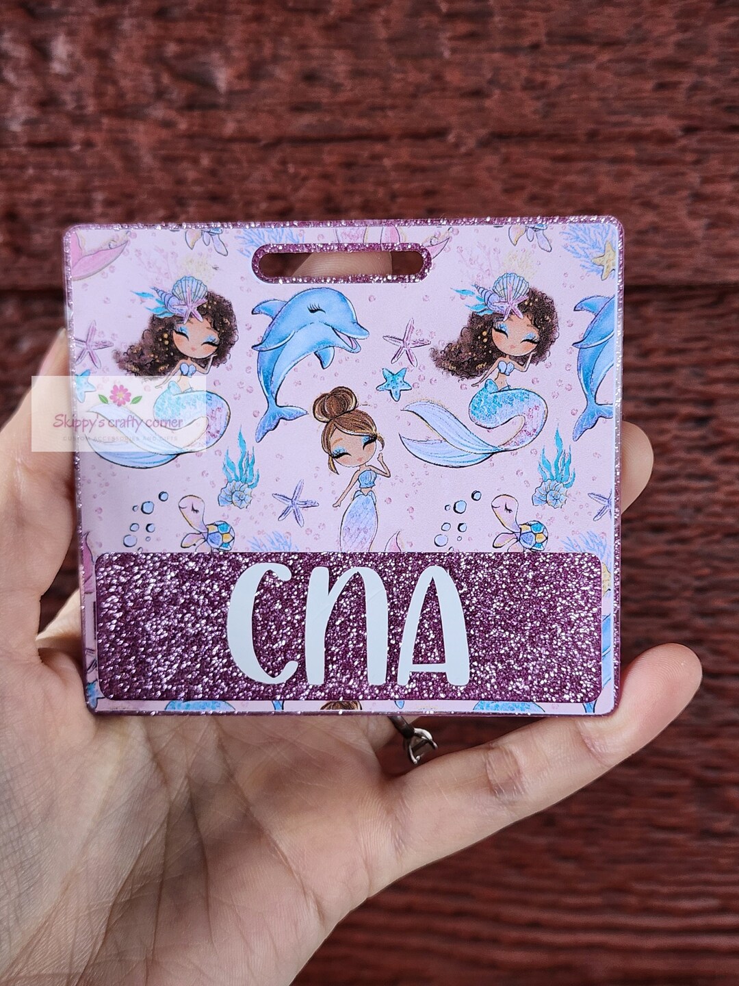 Mermaid Badge Buddy| Beach Badge Buddy| Badge Buddy Custom ...