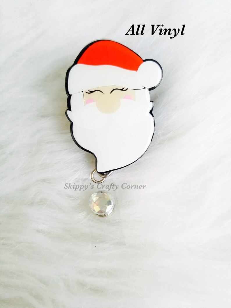 Santa Badge Reel Santa Badge Holder Christmas Badge Reel | Etsy