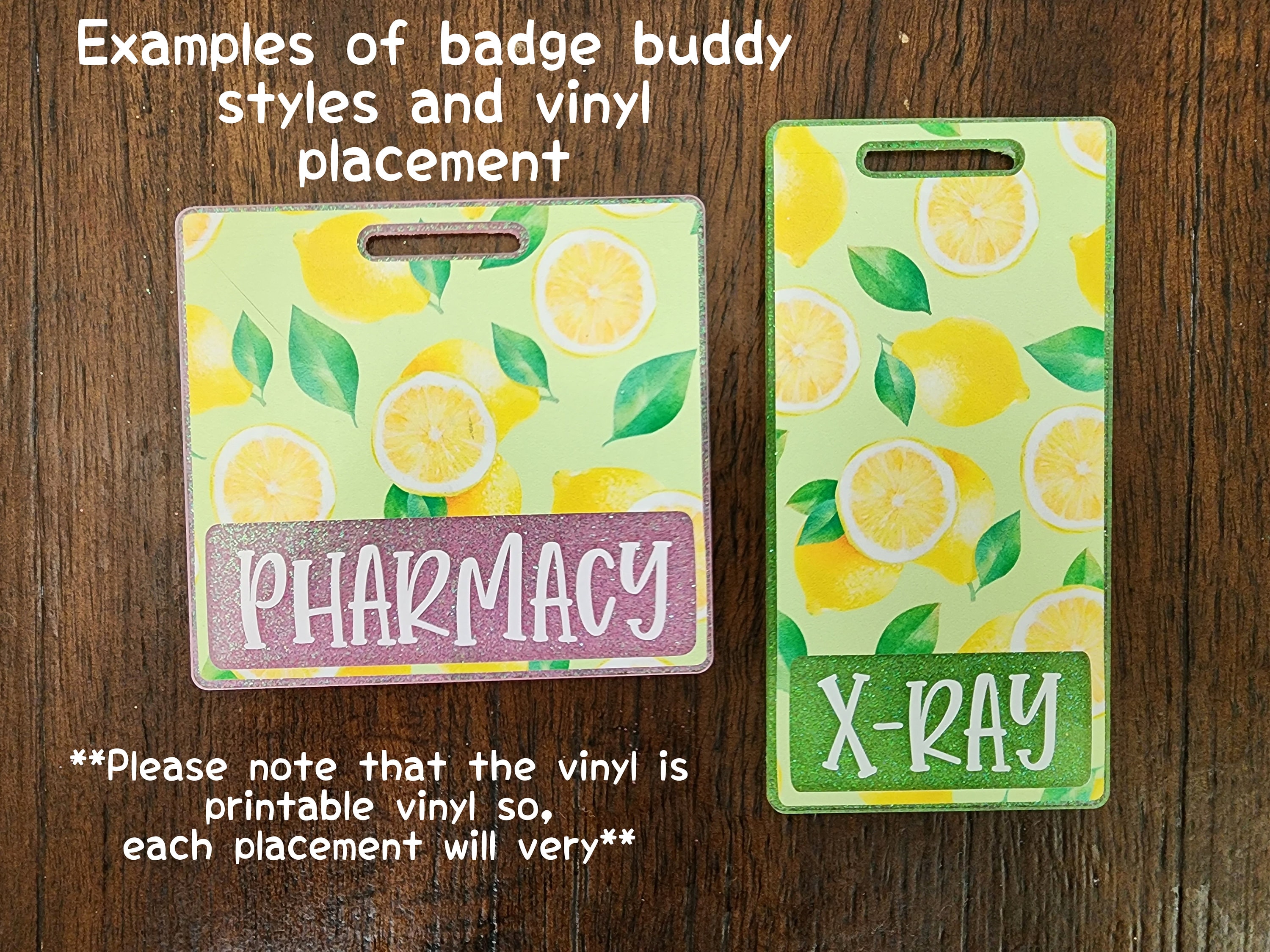 Lemon Badge Buddy| Summer Badge Buddy| Badge Buddy Custom| Personalized ...