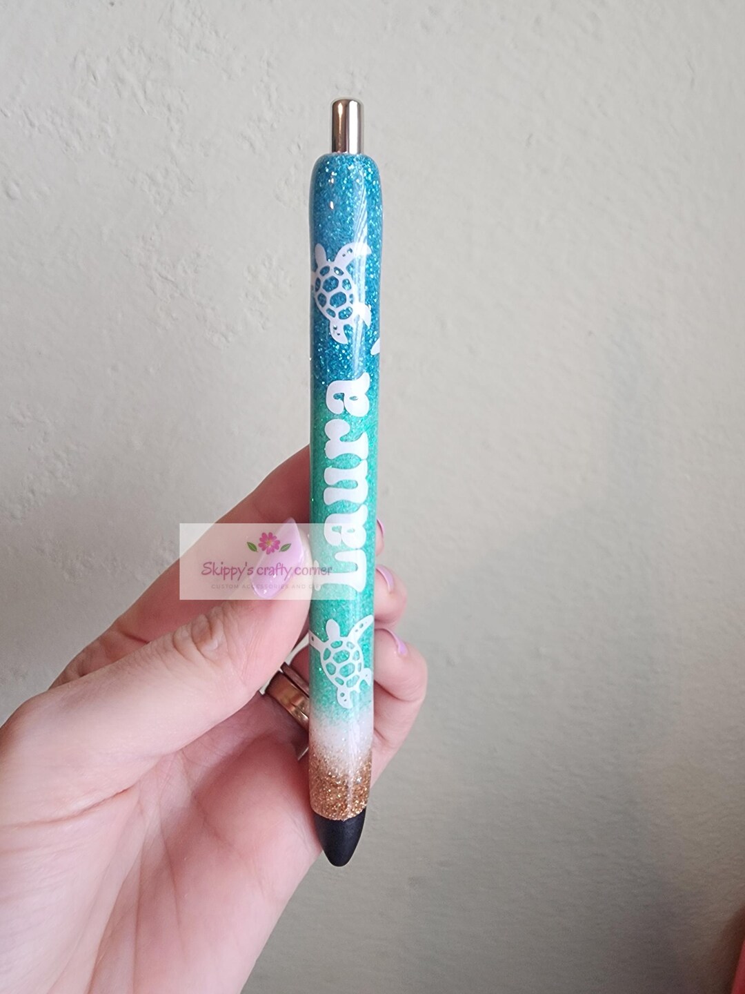 Sea Turtle Pen| Summer Pen| Glitter Pen| Personalized Glitter Pen ...