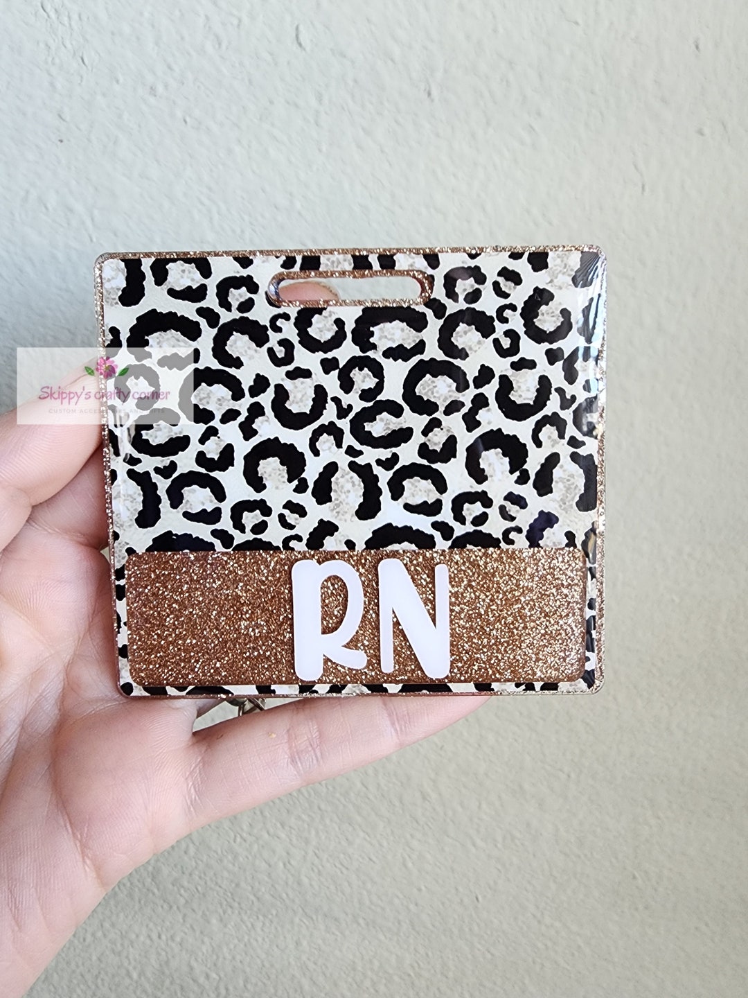 Leopard Glam Badge Buddy| Animal Badge Buddy| Badge Buddy Custom ...