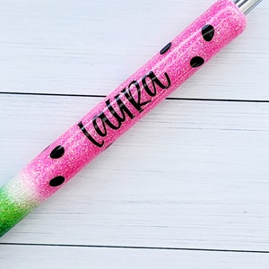 Watermelon Pen| Watermelon Glitter Pen| Personalized Pen| Glitter Pen ...
