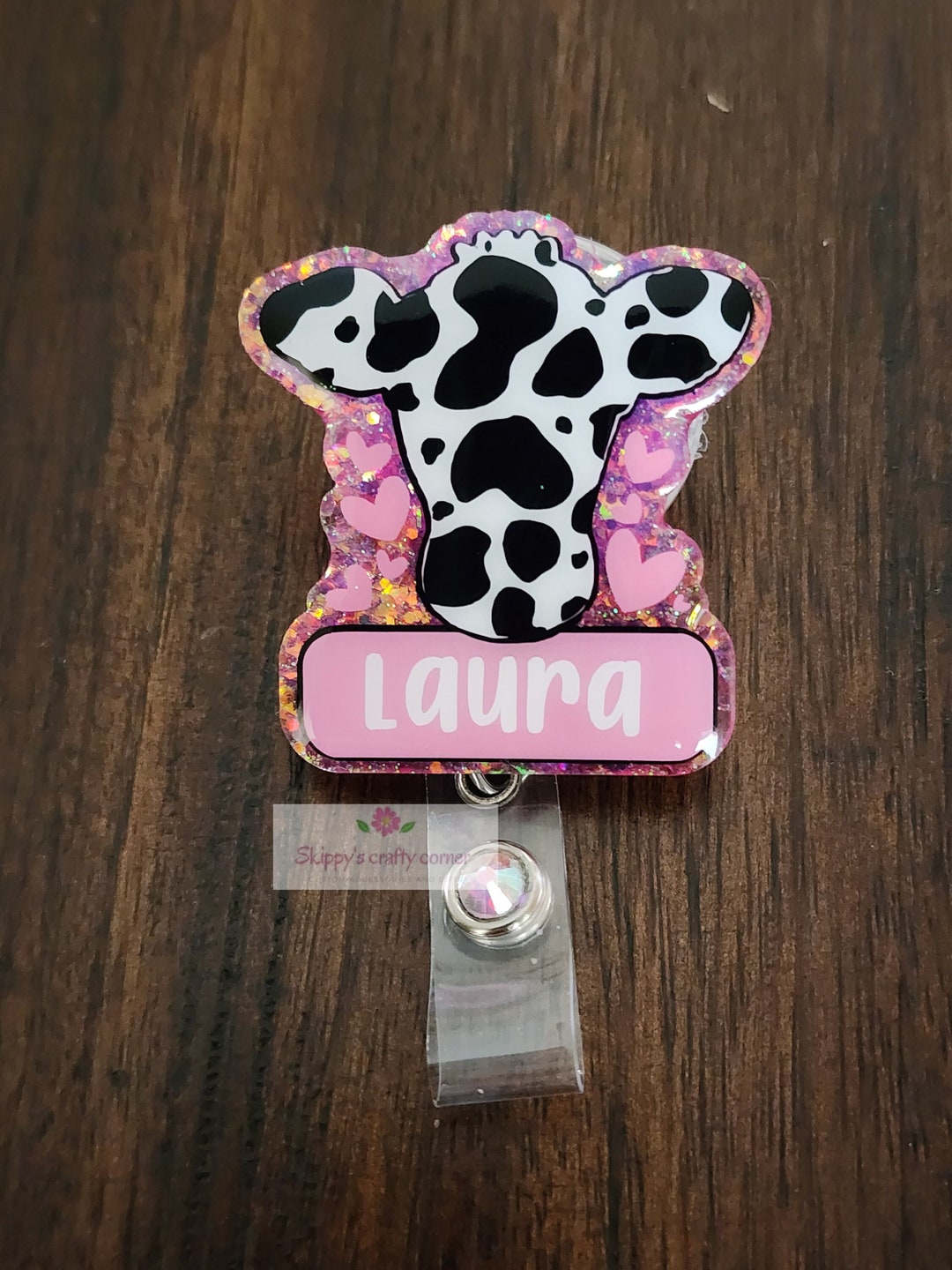 Cow Head Badge Reel| Cow Id Holder| Badge Clip| Id Holder| Badge Clip ...