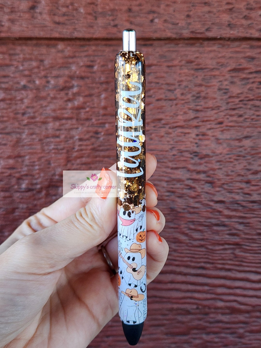Halloween Cowboy Ghost Glitter Pen| Halloween Glitter Pen| Ghost ...