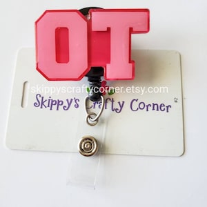 OT Badge Reel| OT Badge Clip| Occupational Therapist Badge Reel| Badge ...