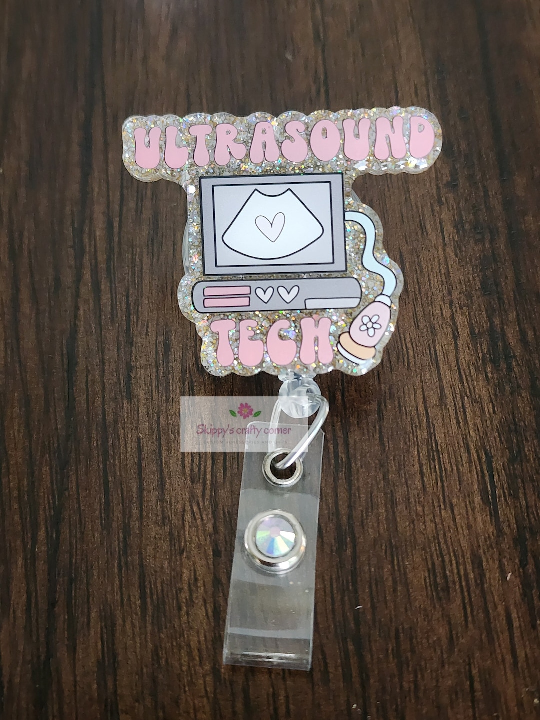 Ultrasound Tech Badge Reel| Badge Holder| Badge Clip| Retractable Badge ...