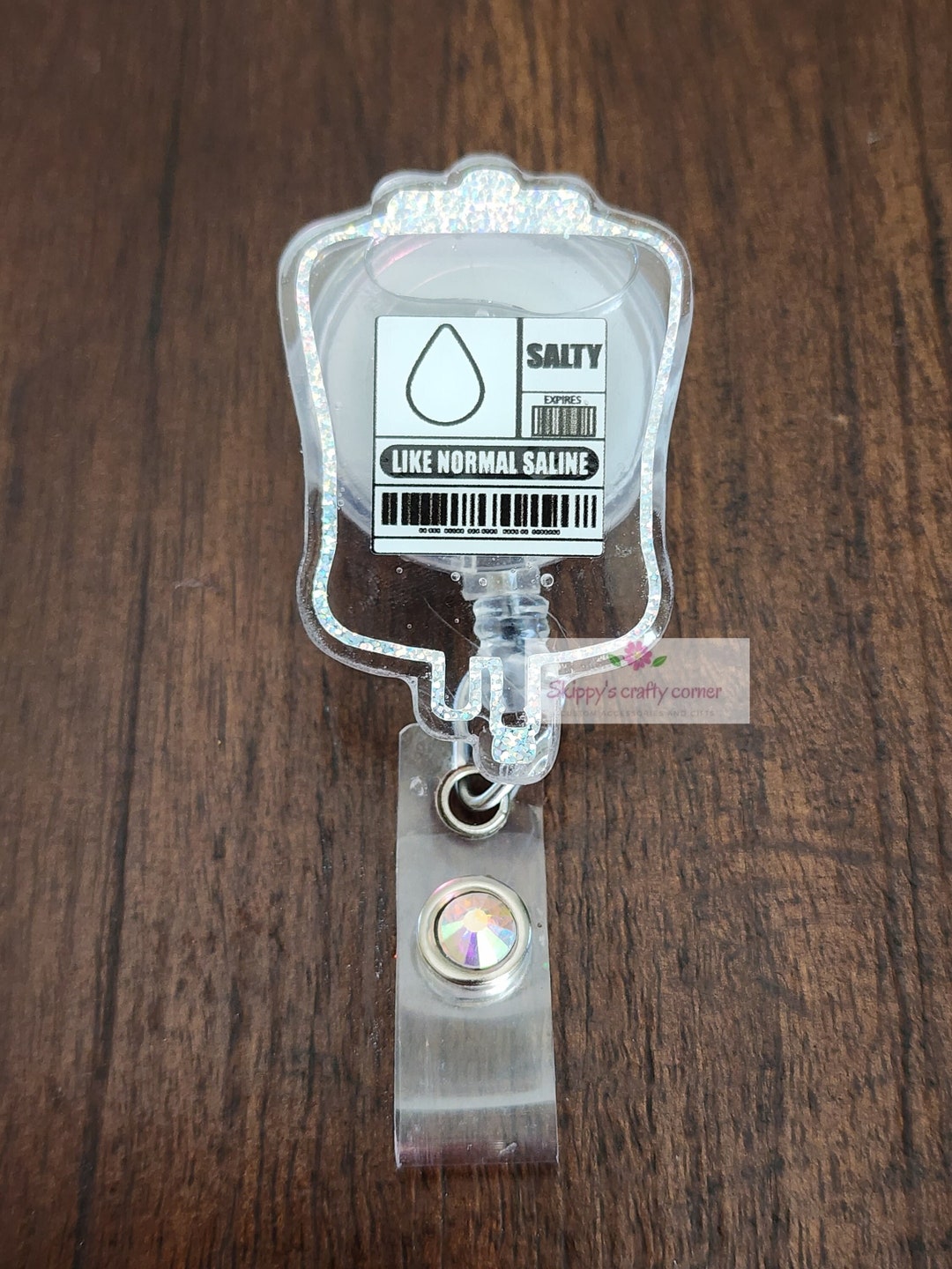 Salty Badge Shaker Badge Reel| Nurse Badge Reel| Lab Tech Badge Reel ...