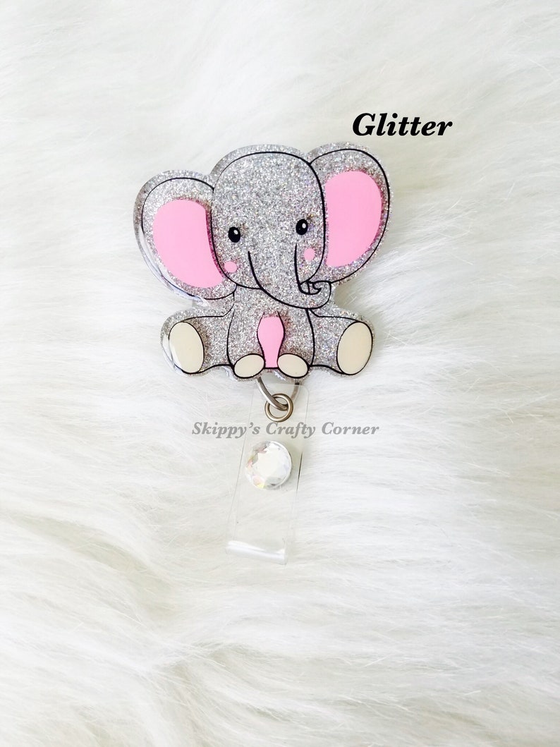 Elephant Badge Reel Elephant Badge Holder Retractable Badge | Etsy