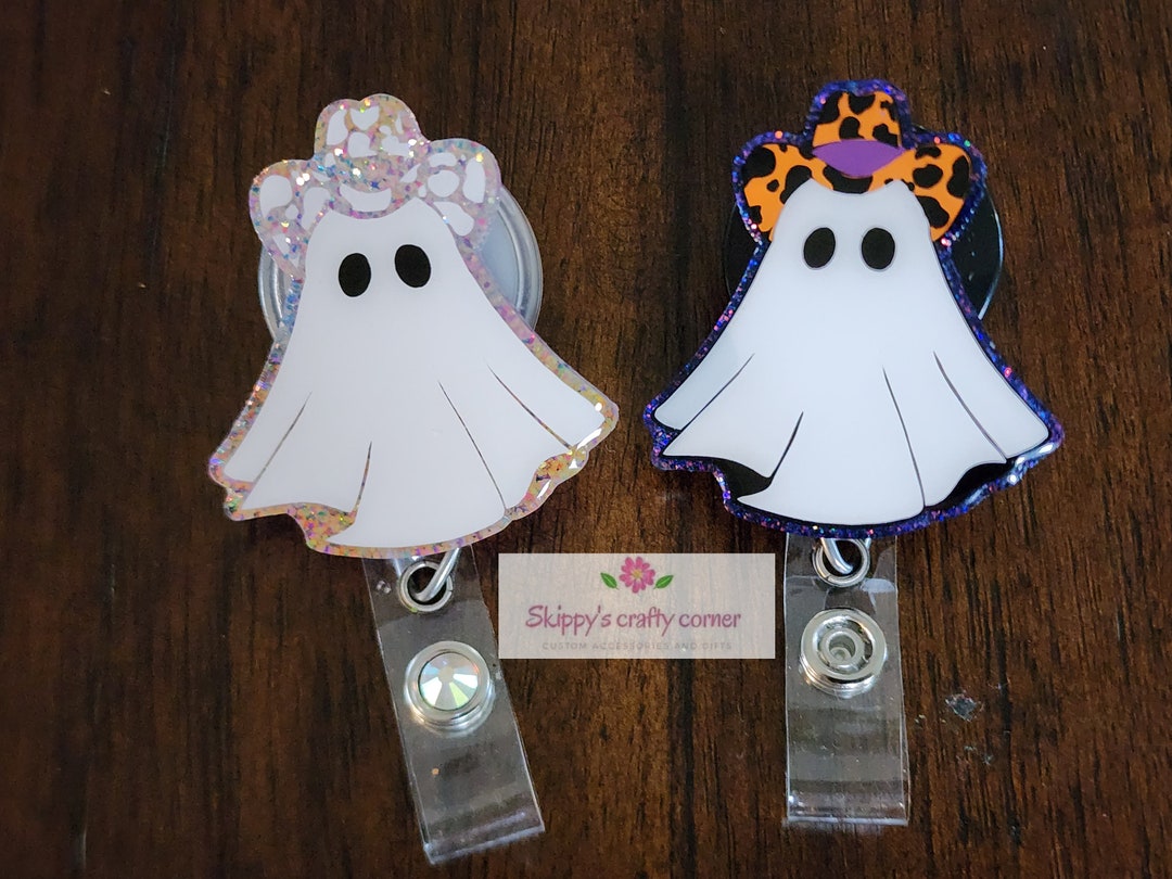 Ghost Cowboy Badge Reel| Ghost Badge Reel| Badge Holder| Id Holder ...