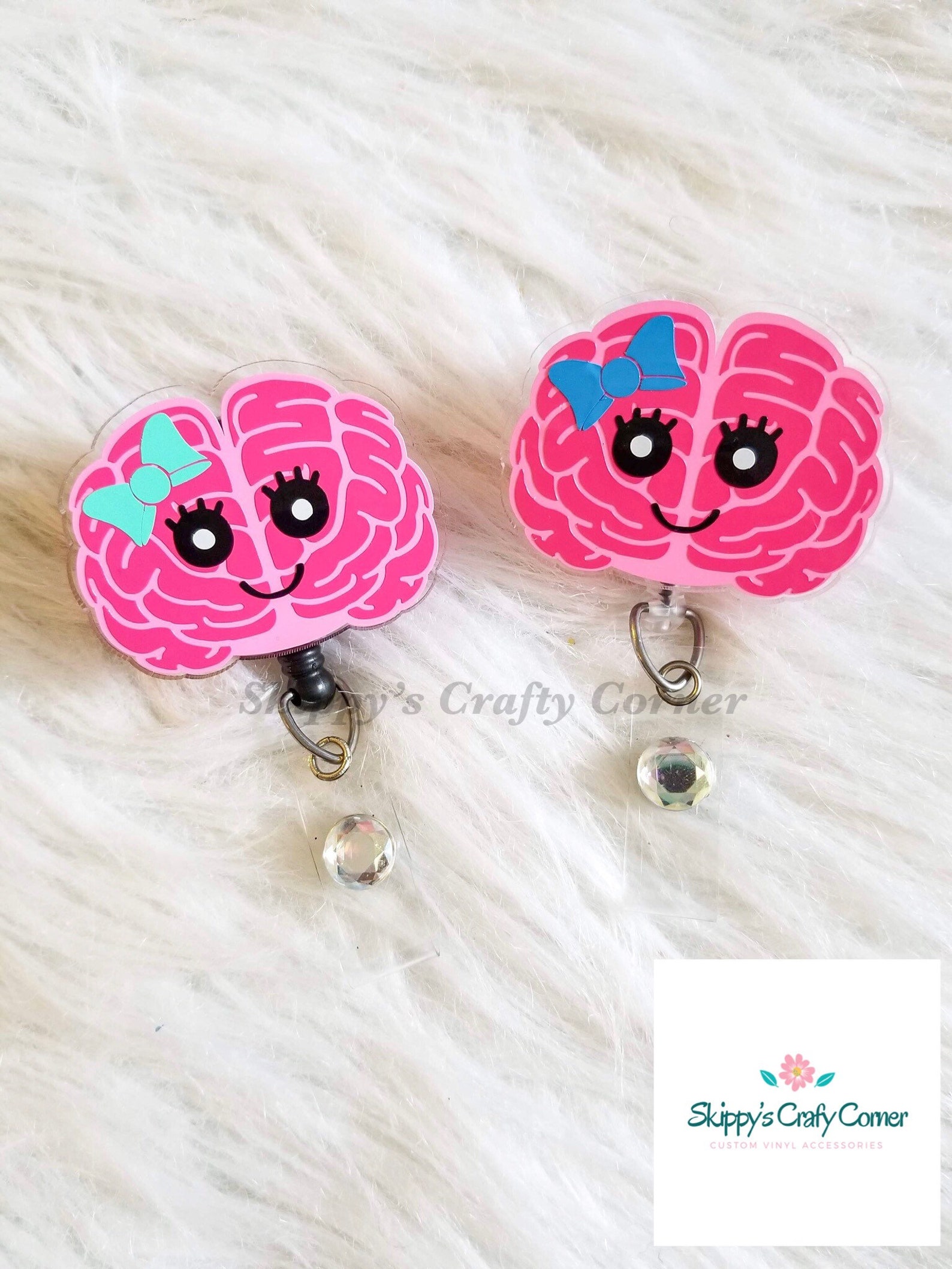 Brain Badge Reel Brain Id holder Brain Badge Neurologists | Etsy