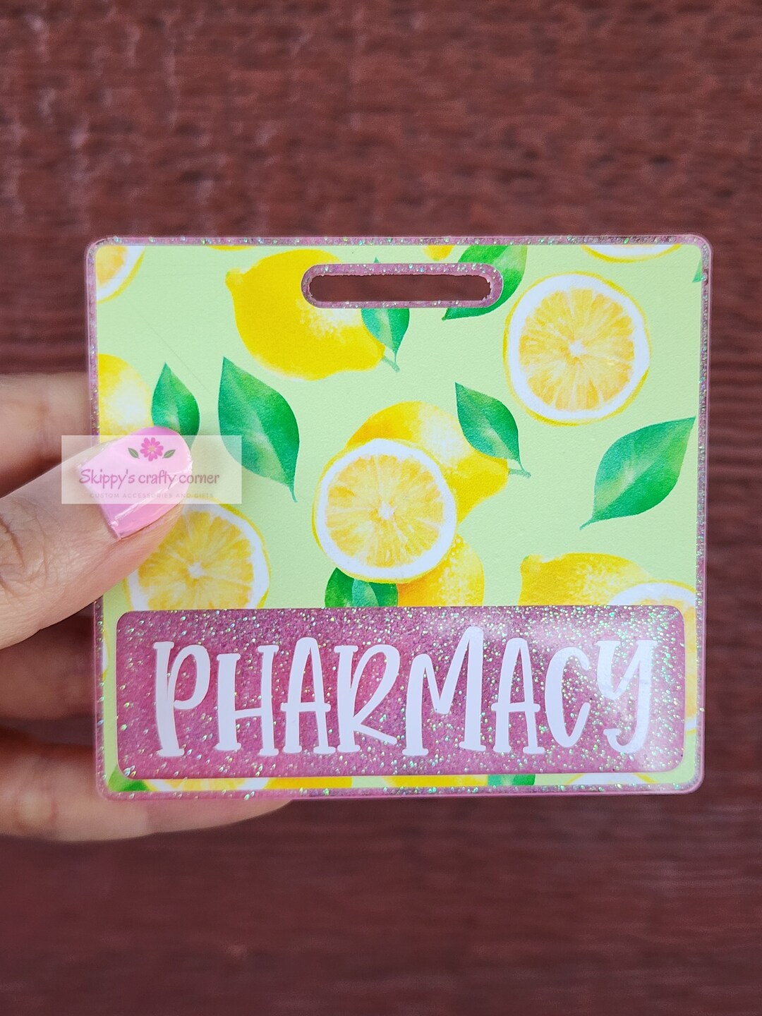 Lemon Badge Buddy| Summer Badge Buddy| Badge Buddy Custom| Personalized ...