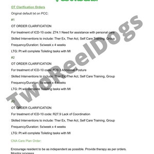 Skilled Nursing Facility OT Cheat Sheet Bundle - Evaluations - Template ...