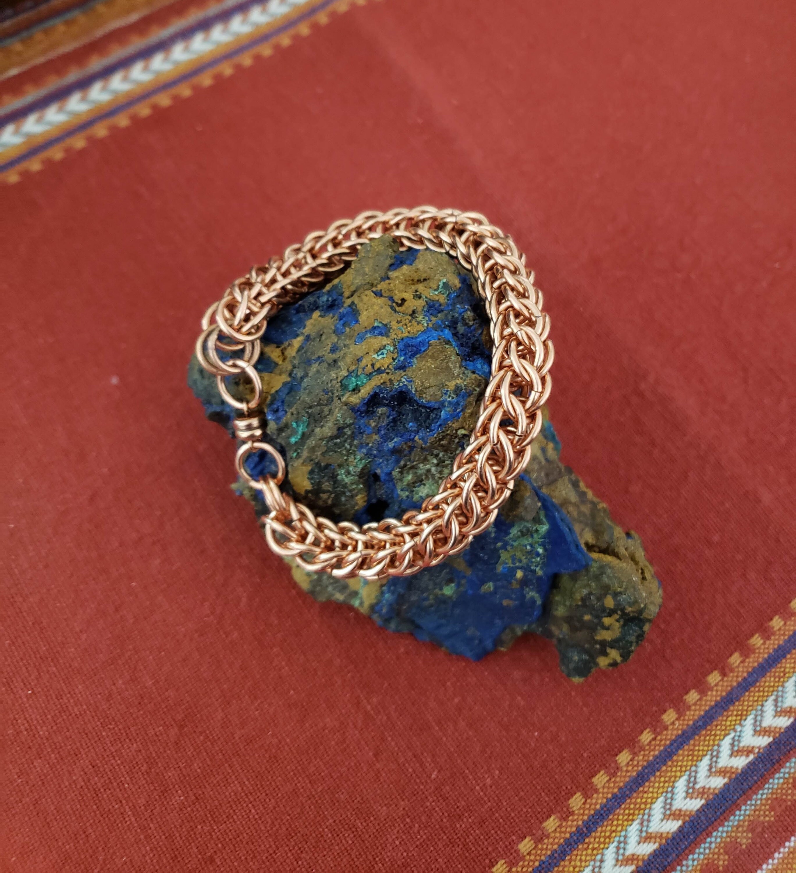 Copper Full Persian -3/8" Width- Chainmaille Bangle - Etsy