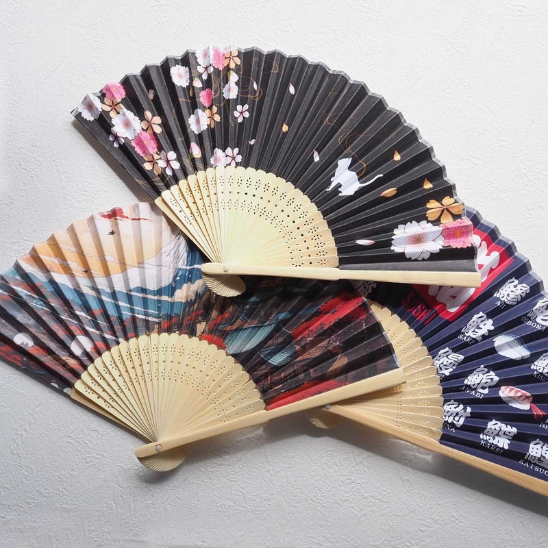 Japanese Fan Charm - Etsy