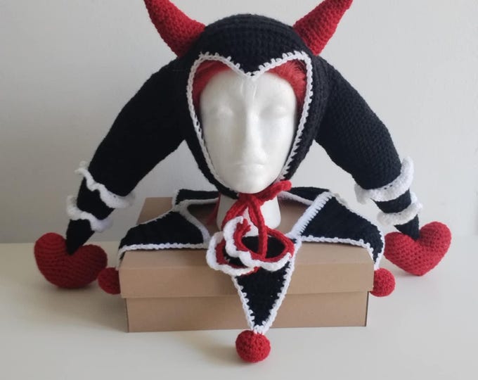 Crochet Red Velvet Jester Set - Etsy