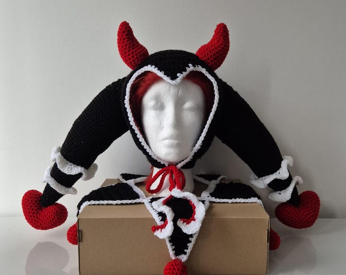 Crochet Red Velvet Jester Set - Etsy