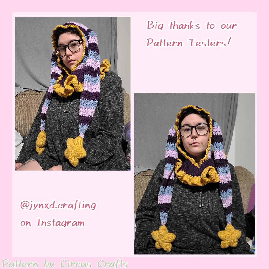 Crochet Jester Balaclava PDF Pattern - Etsy
