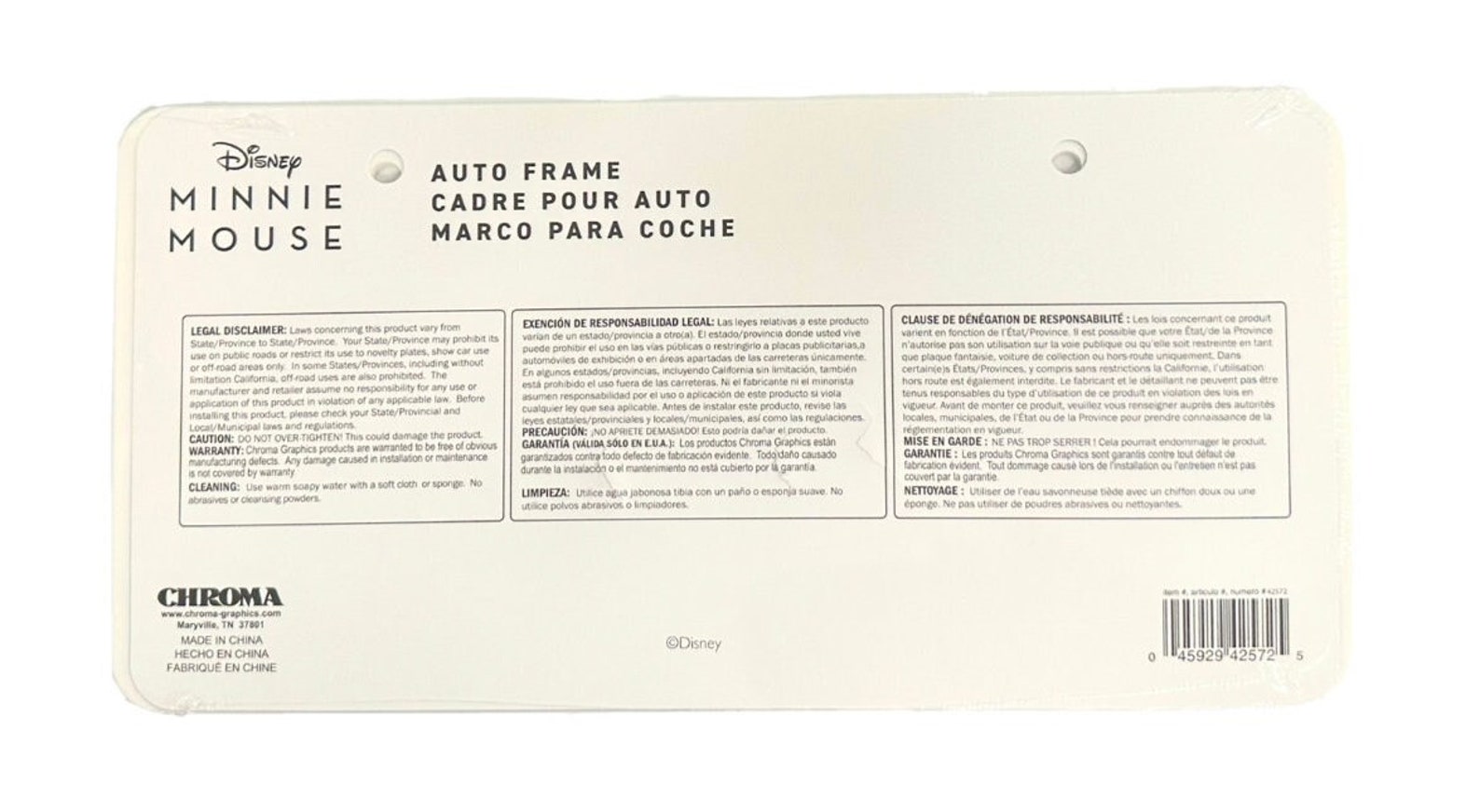 Betty Boop, Minnie Mouse License Plate Frame Universal Size Fits Car ...