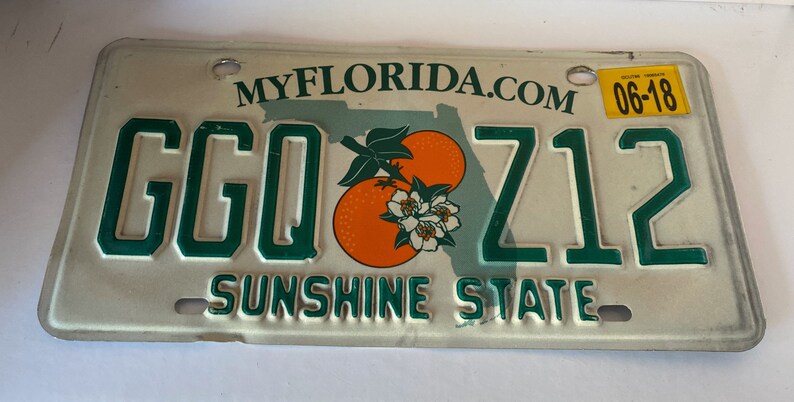 Florida Souviner Original Florida State Expired License Plate Metal. - Etsy