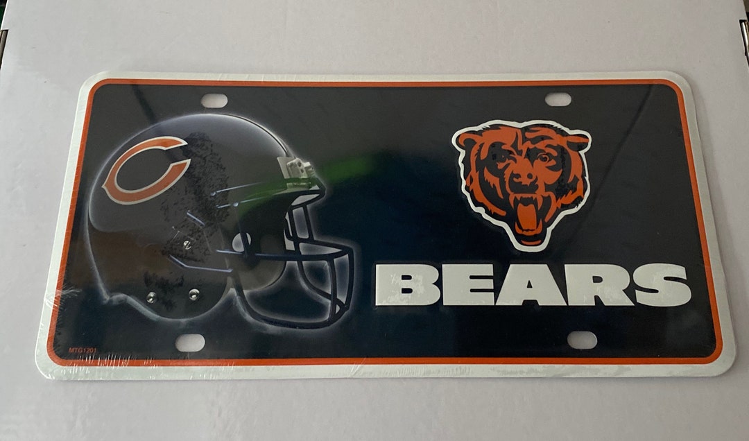 Chicago Bears NFL Team Metal Aluminum Embossed License Plate. Condition ...