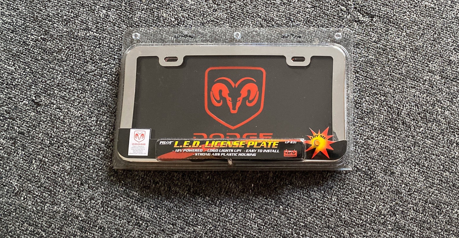 Dodge Ram L.E.D Front License Plate With Metal Chrome Frame. - Etsy