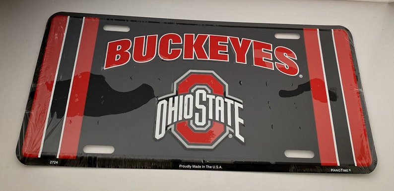 Ohio State Buckeyes Football Team Metal Aluminum Embossed License Plate ...