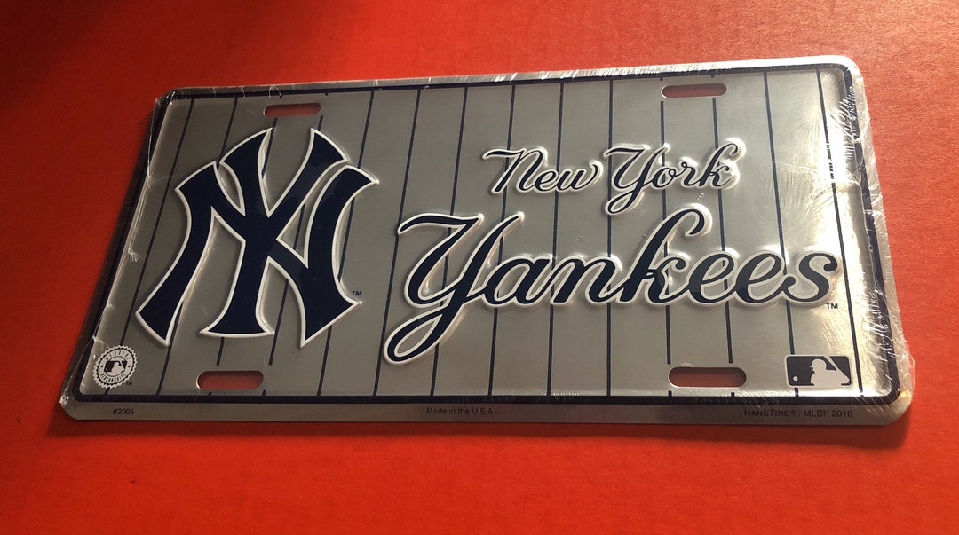 NY New York Yankees Baseball Team Official Metal Silver Aluminum ...