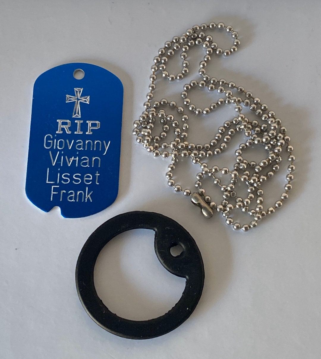 Custom Engraved Memorial Dog Tag Necklace: RIP Remembrance Jewelry - Etsy