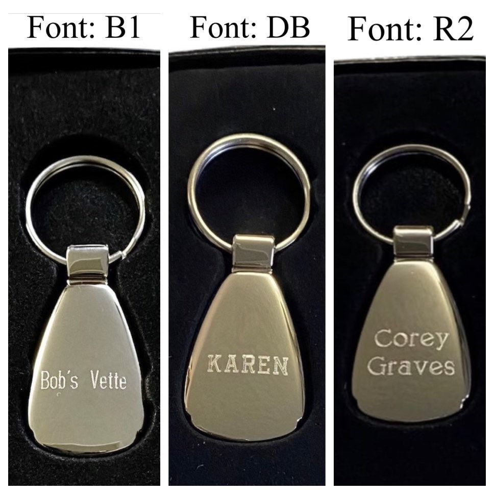 Personalized Mercedes Keychain: Chrome Metal Car Logo, Custom Engraving ...