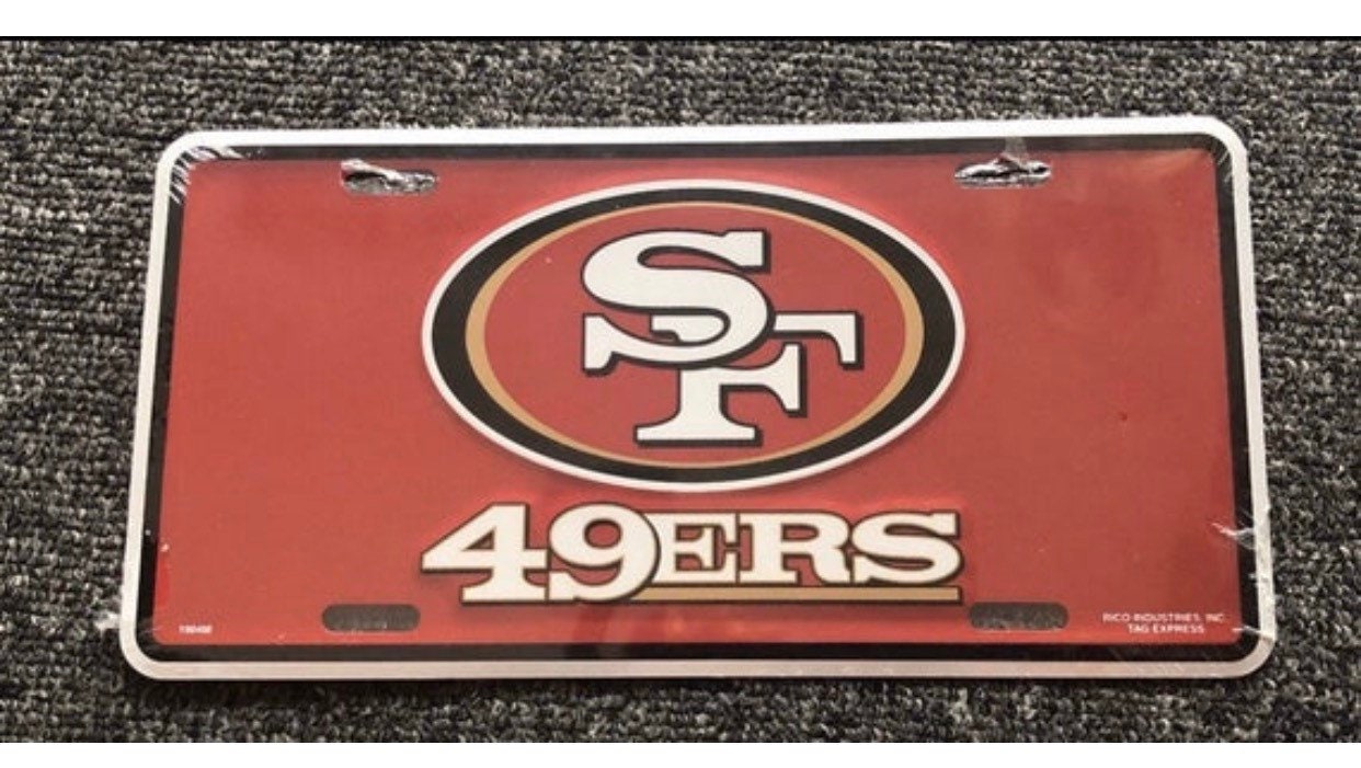 San Francisco 49rs Rare Collectible Metal Aluminum License Plate - Etsy